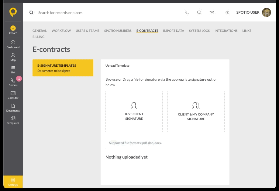 Setting Up and Uploading E-Contracts – SPOTIO